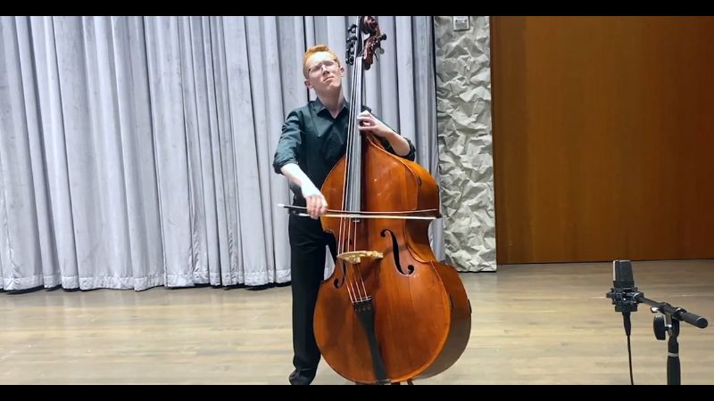 Double Bassist Performs Bach - Daily Joy